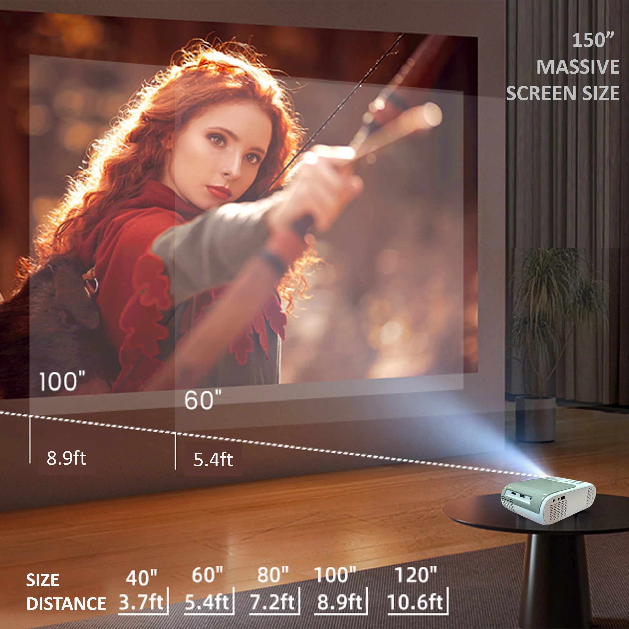 Egate EI9027 I9 Pro With Keystone Bluetooth & Tripod, HD 720p Native ...