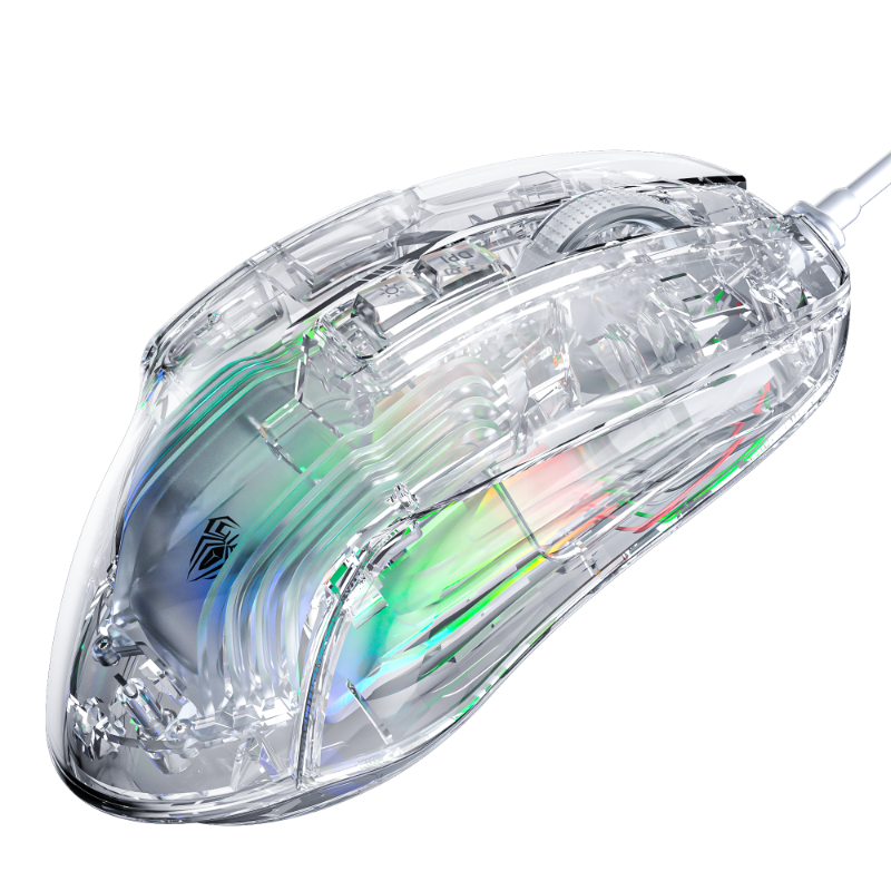 AULA S80 Transparent RGB, 7200 DPI, 7 Buttons PC Wired Optical Gaming ...