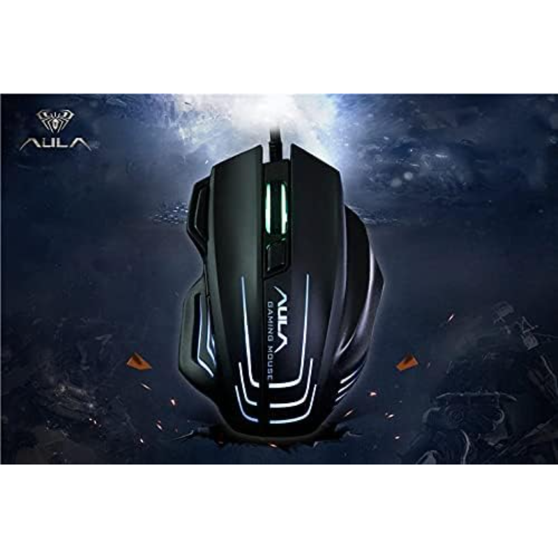 Aula S18 Wired Gaming Mouse , 7 Programmable Buttons, 1200-2400-3200 ...