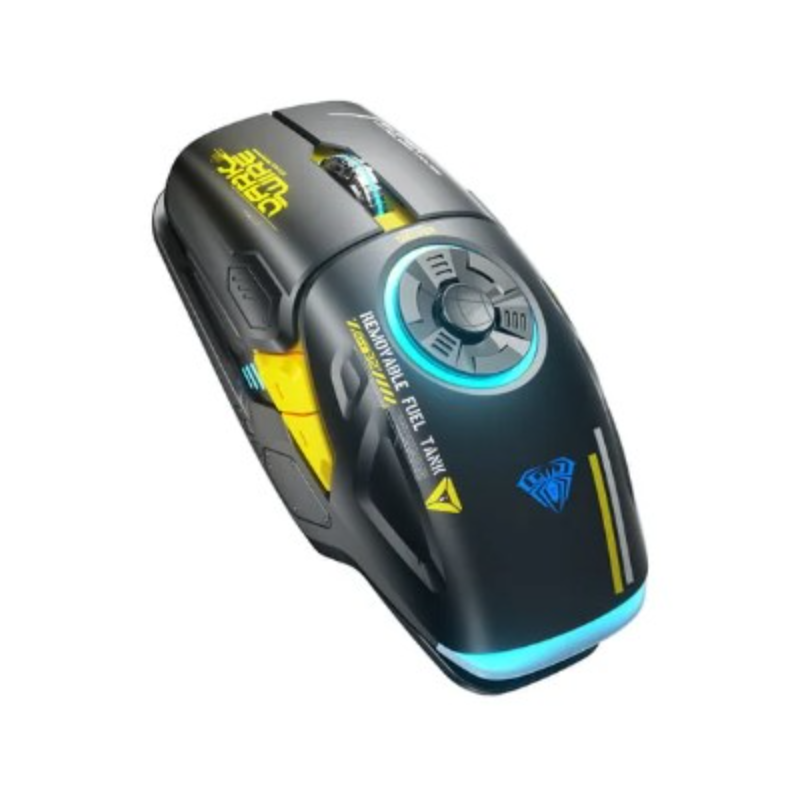 Aula H530 Wireless + Bluetooth Dual Mode Lightweight Mechanical RGB Gaming Mouse, 800/1600 ...