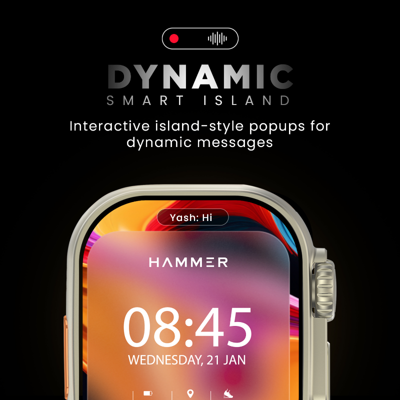 Hammer Active 2.0 Plus, Bluetooth calling Smart Watch with Gesture ...