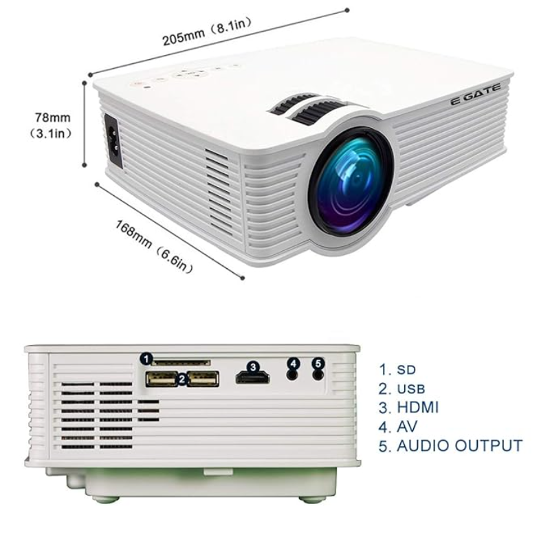 E Gate New i9 Pro Smart Projector, 6900 LED Lumens 2X Brightness, 1080p ...